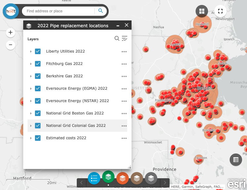 Gas System Enhancement Program Map