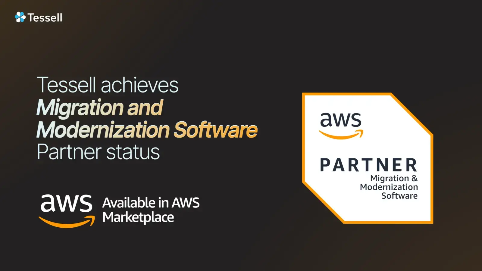 Tessell Awarded AWS Migration and Modernization Competency | Tessell