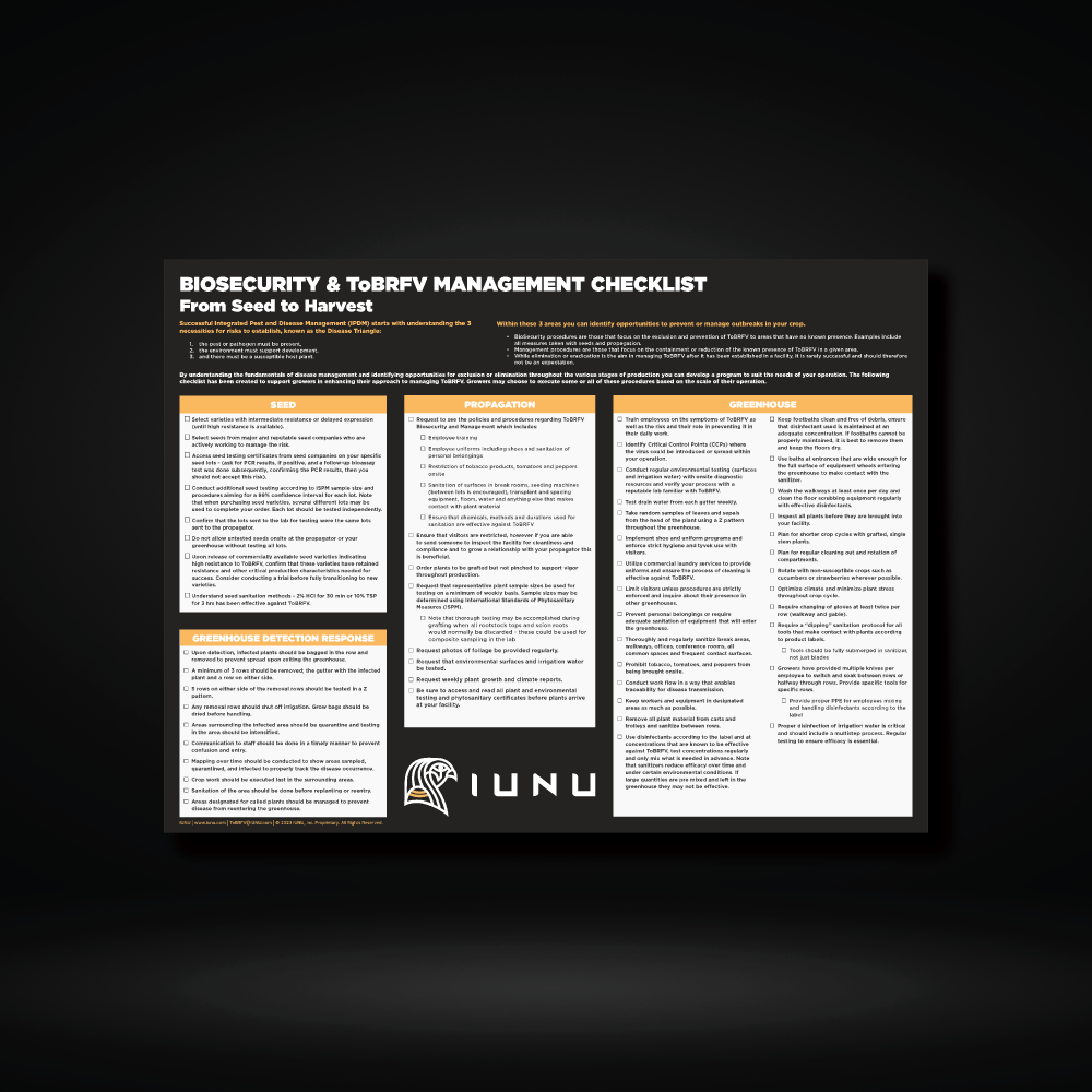 Biosecurity Checklist for ToBRFV