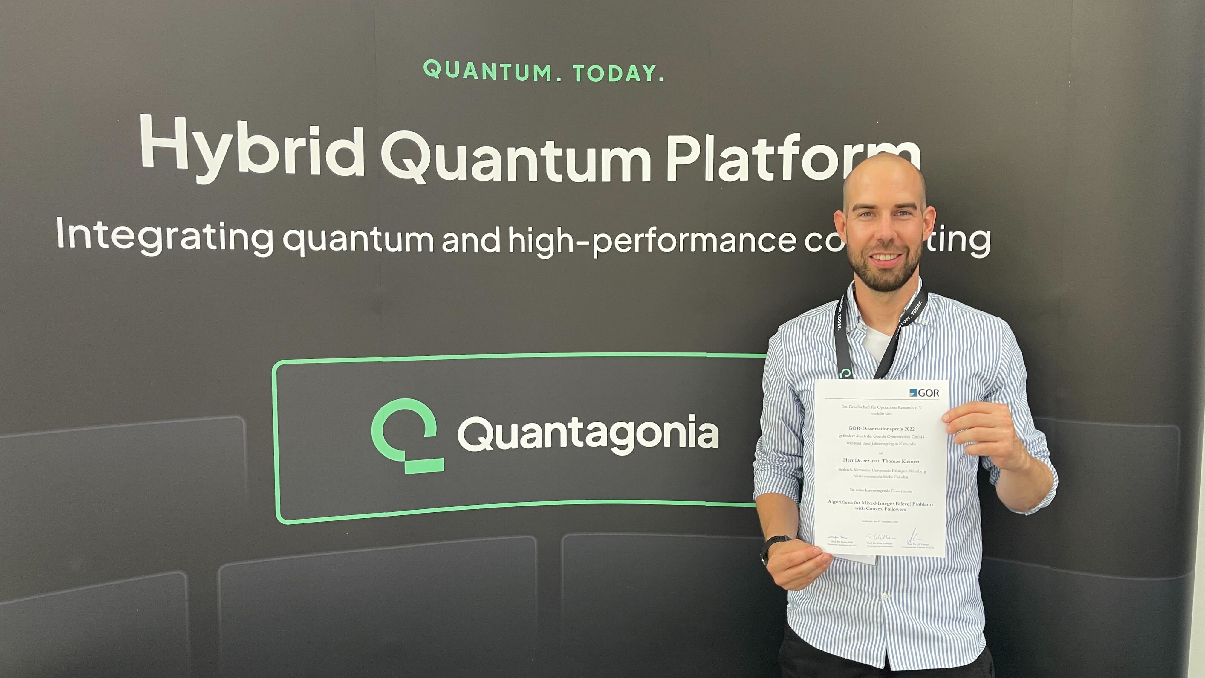 Quantagonia Senior Technical Account Manager Thomas Kleinert wins OR-Award