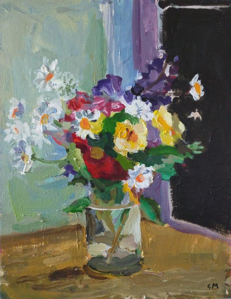 "Jar Bouquet" - Painting by Geer Morton