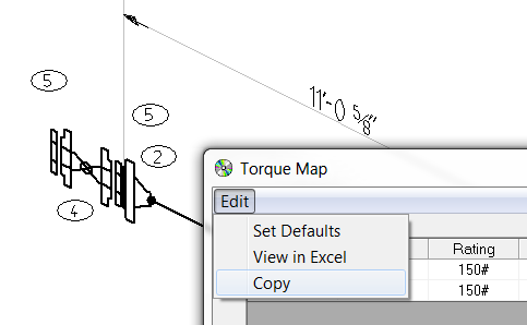 Torque Mapping Boltups - SpoolFab Piping Isometrics Drawing Software