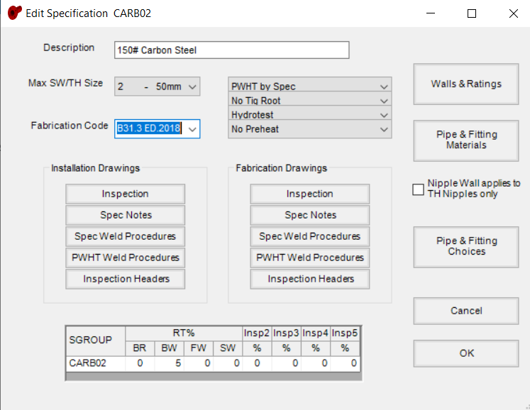 Fabrication Codes - SpoolFab Piping Isometrics Drawing Software
