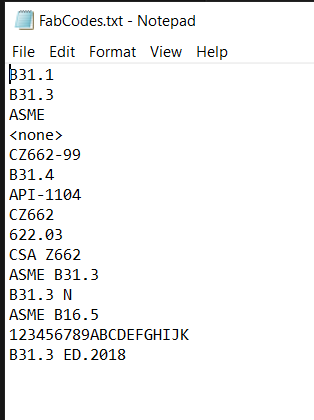 Fabrication Codes - SpoolFab Piping Isometrics Drawing Software