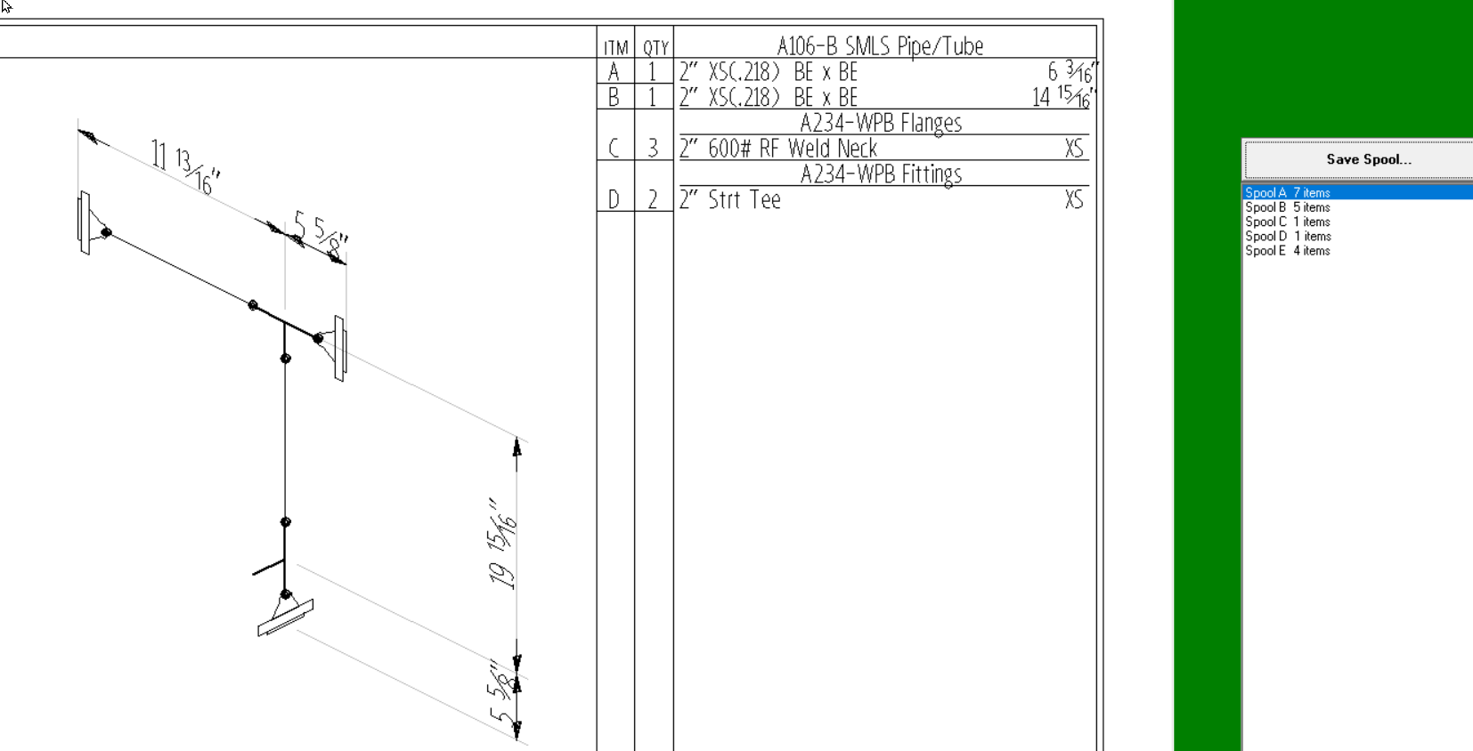 Splitting Into Spools - SpoolFab Piping Isometrics Drawing Software
