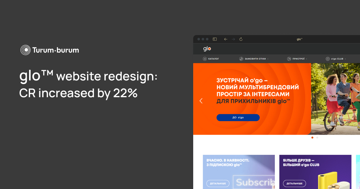 glo™ Case Study: Website Redesign by ESR | Turumburum.com
