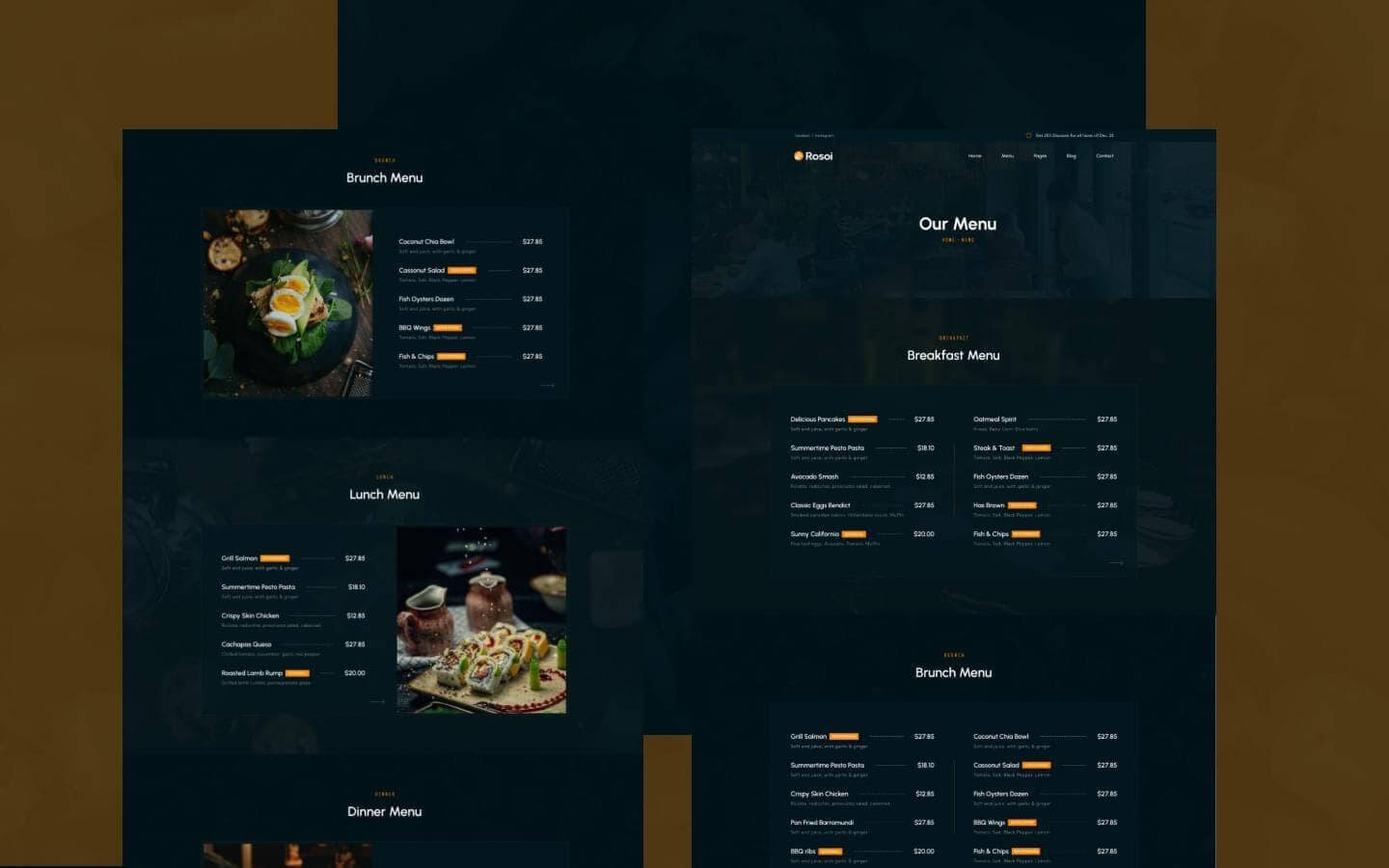 Rosoi – Restaurant Website Webflow Template - Brandbes