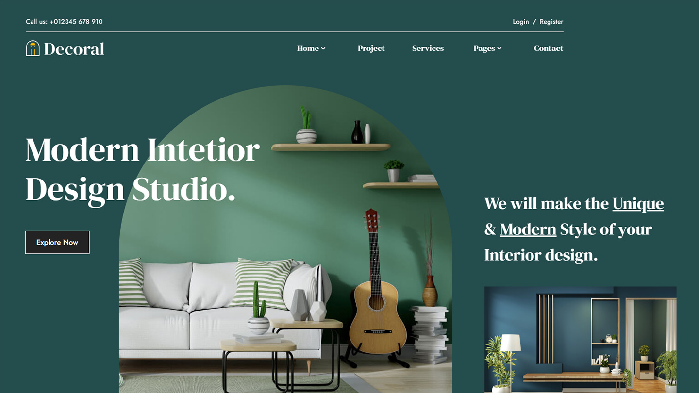 Decoral – Interior Design Webflow Template - Brandbes