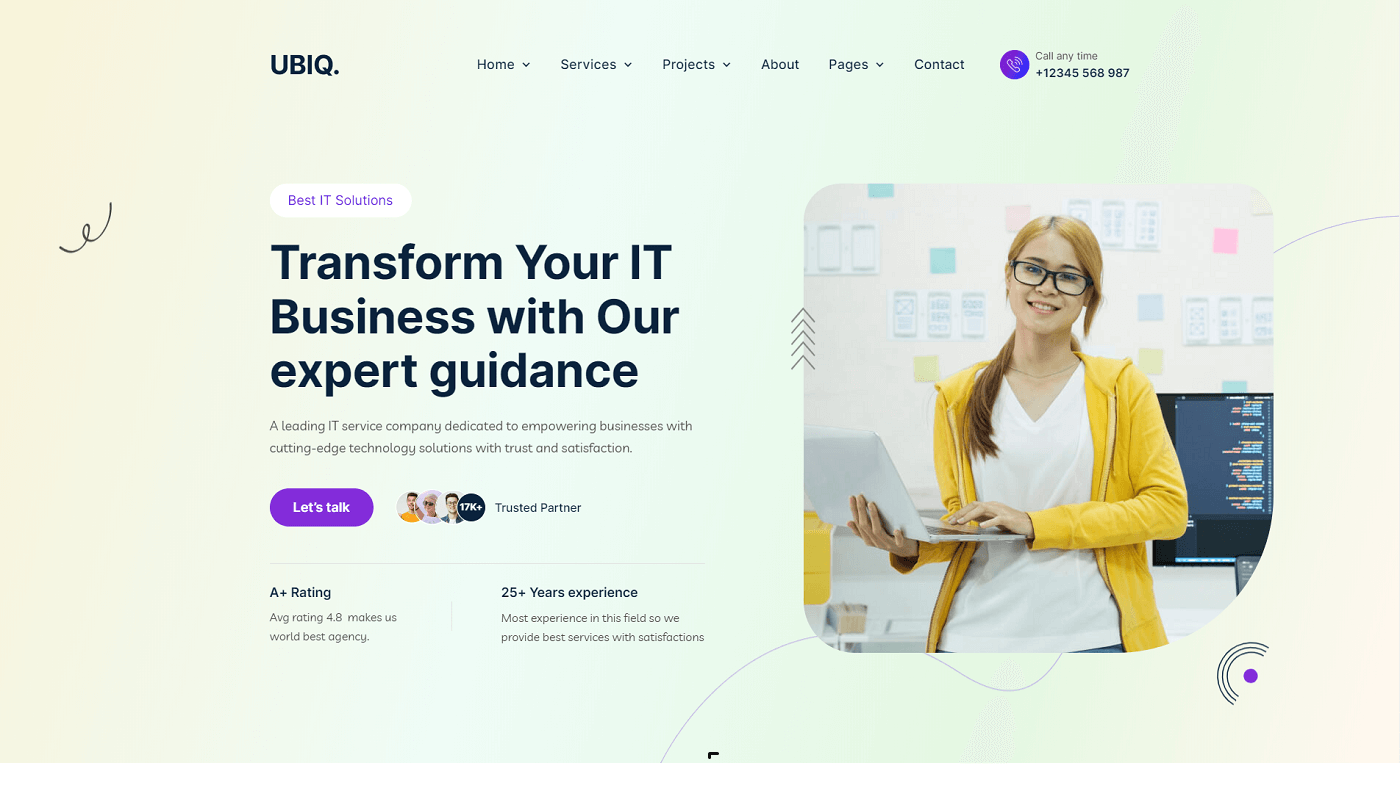 UBIQ - IT Company Website Template - Brandbes