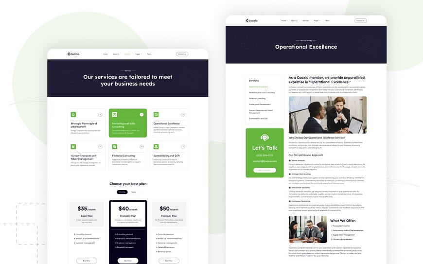 Coaxio - Consulting Website Template - Brandbes