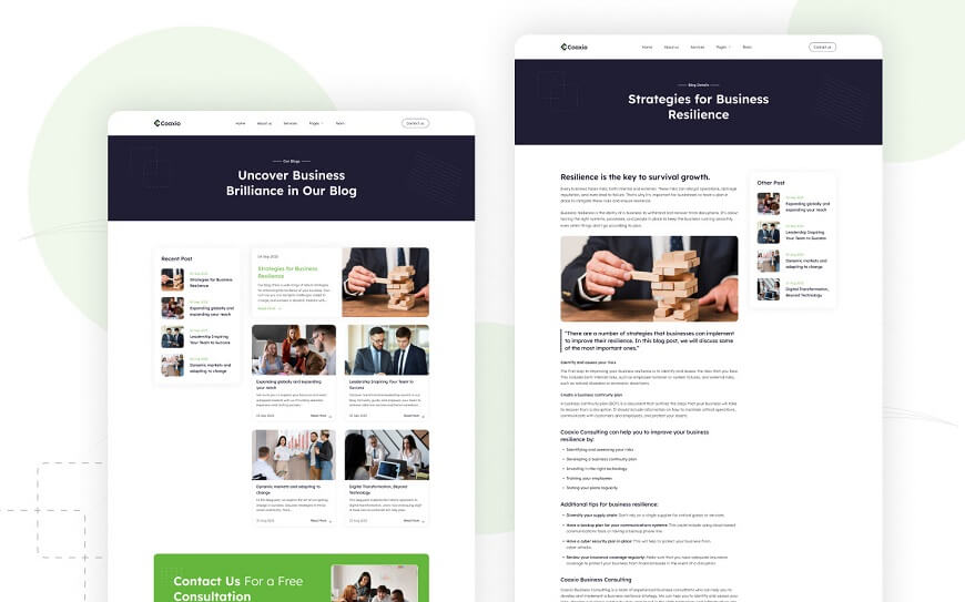 Coaxio - Consulting Website Template - Brandbes