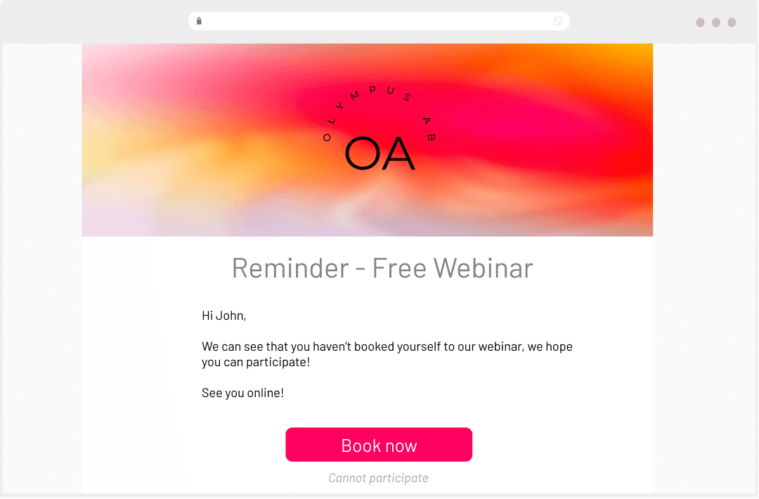 Invitation and registration