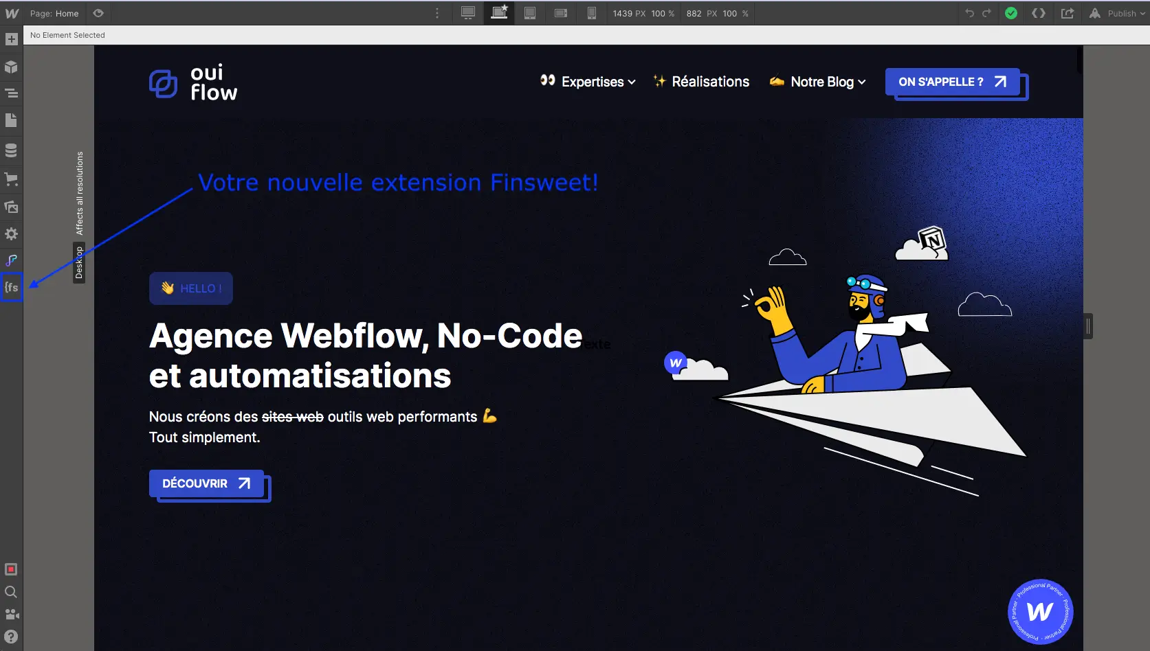Webflow: 4 étapes faciles pour redimensionner verticalement votre écran de projet en 2023