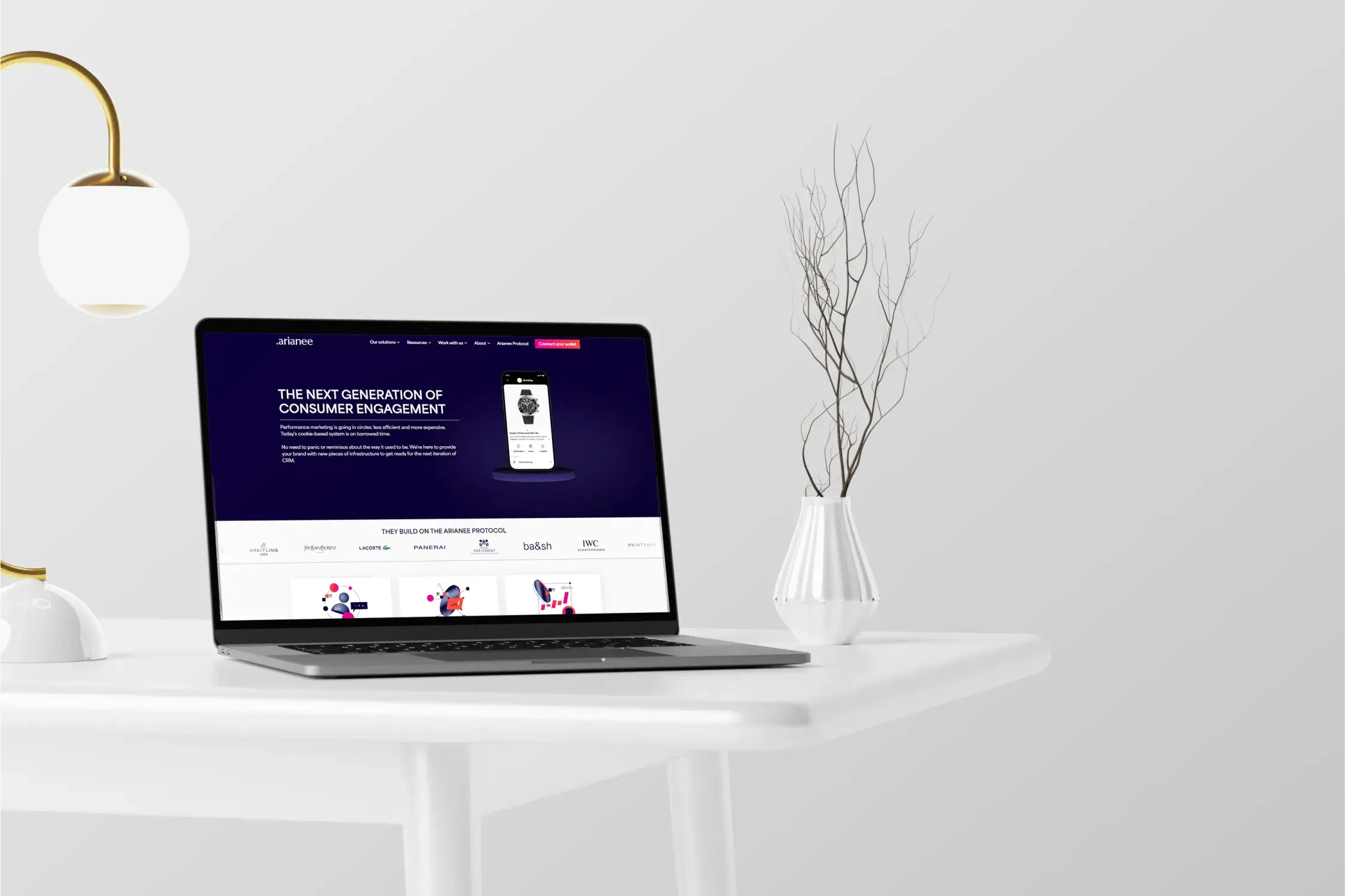 Projet Webflow Arianee par Ouiflow - Redéfinissons l'engagement client en Web3