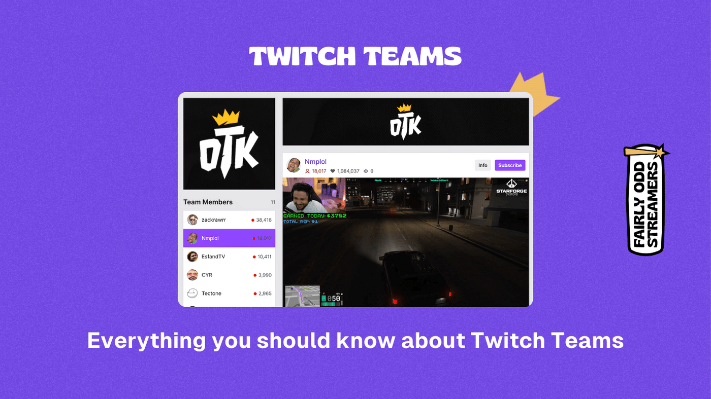 Twitch Teams Explained - Fairly Odd Streamers