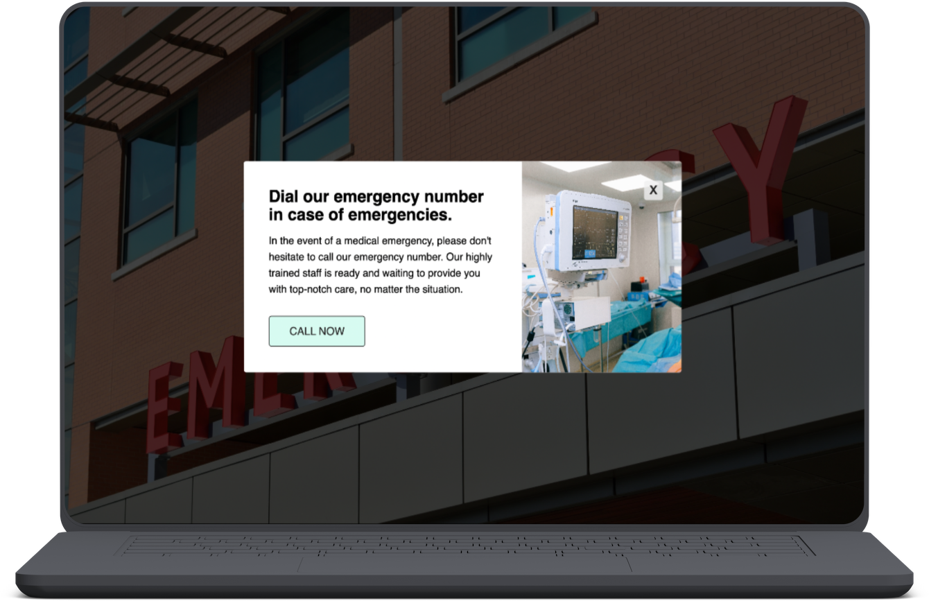 Plantilla de popups para llamadas de emergencia