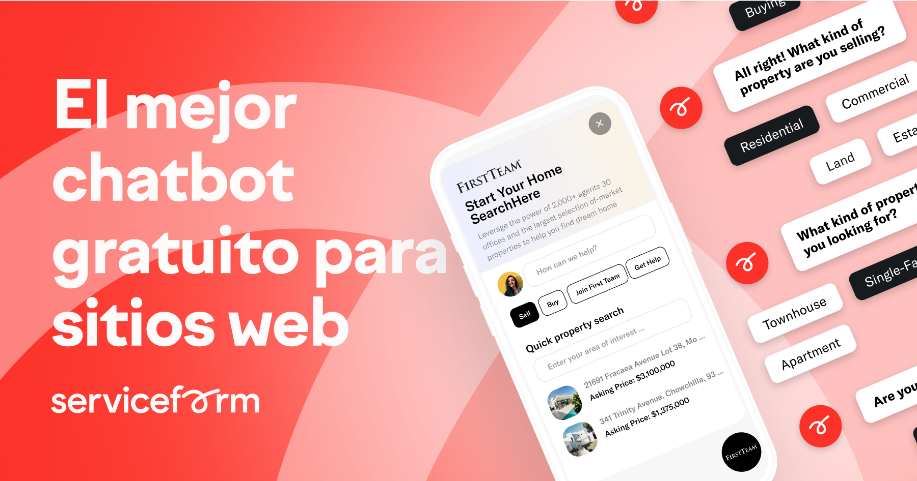El mejor chatbot para sitios web - Serviceform