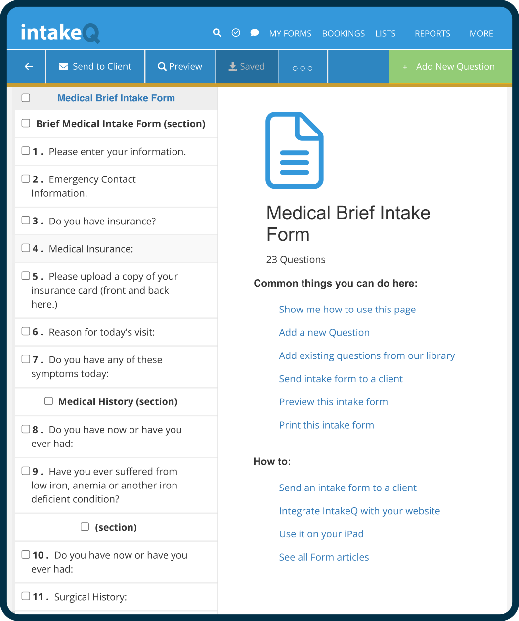 Customizable Patient Chart Templates & Online Forms