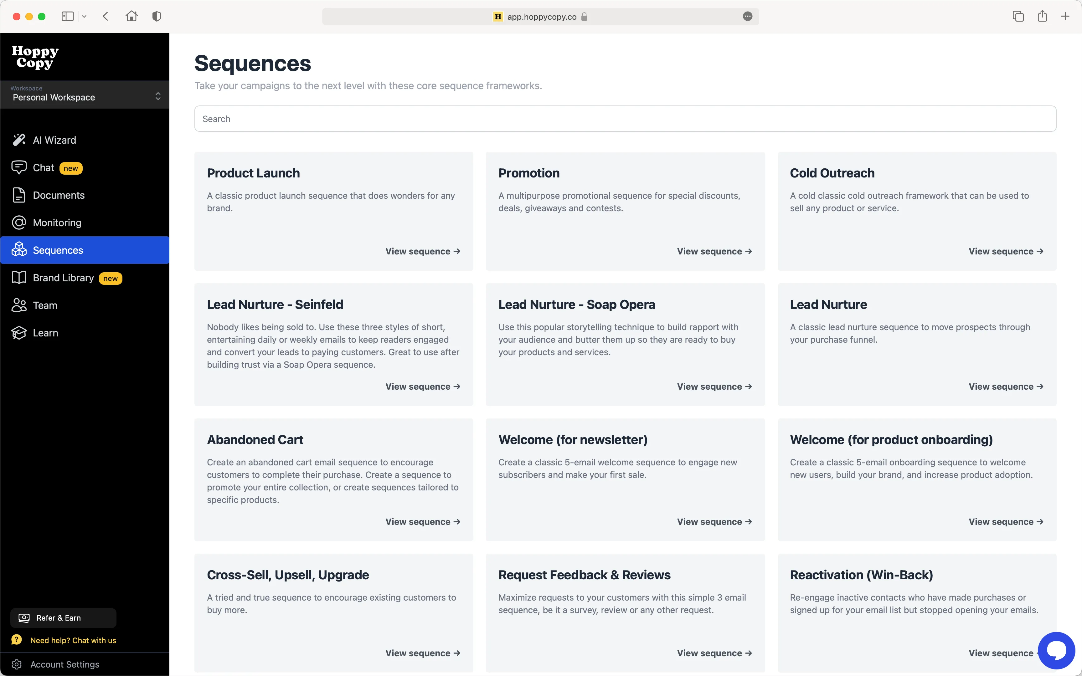 Email Sequence Generator - AI Writing Tool - Hoppy Copy