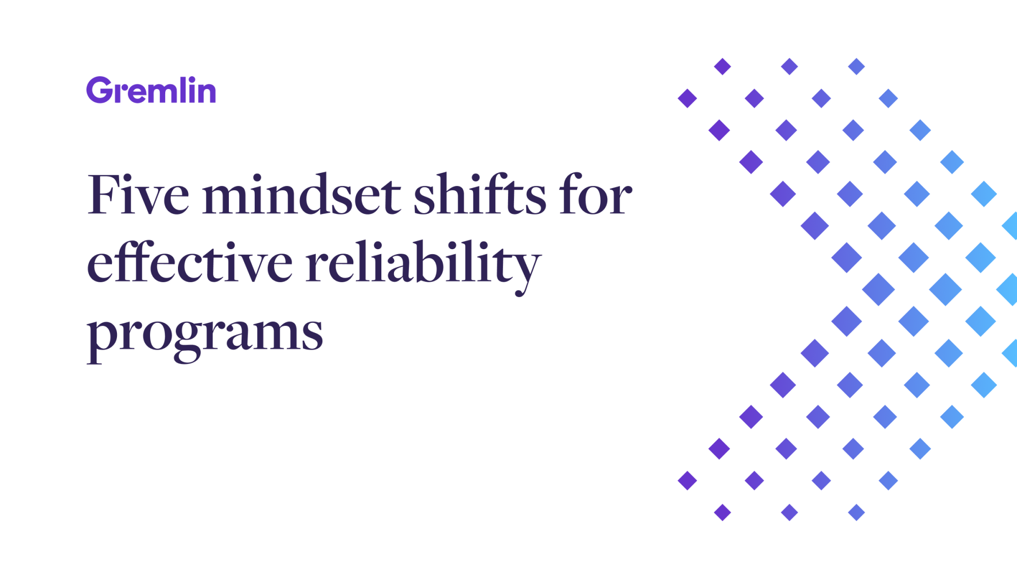 Five mindset shifts for effective reliability programs