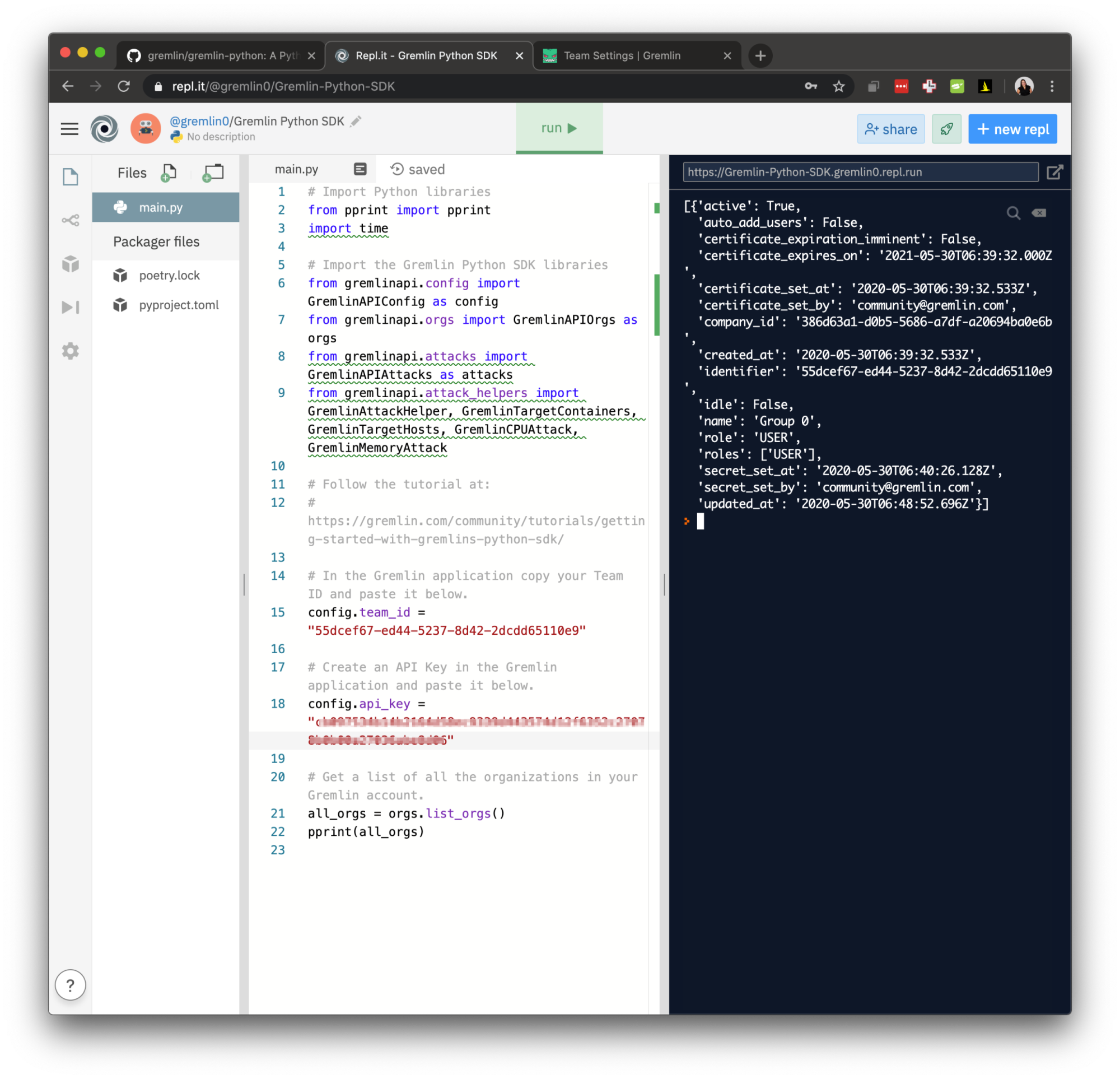 Getting started with Gremlin’s Python SDK