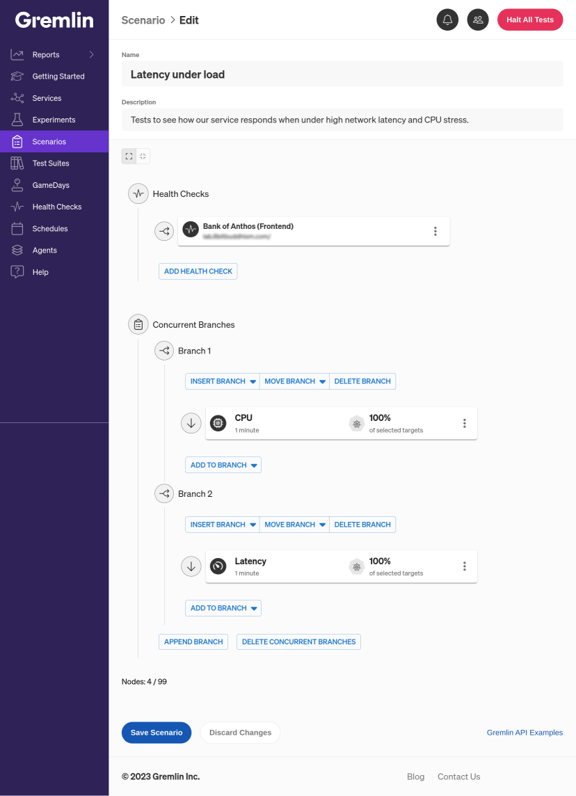 Fault Injection > Scenarios | Gremlin Docs