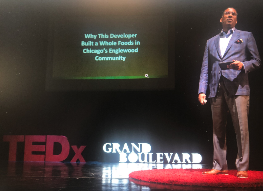 Leon Walker delivers Grand Boulevard Ted Talk - Rethinking Gentrification