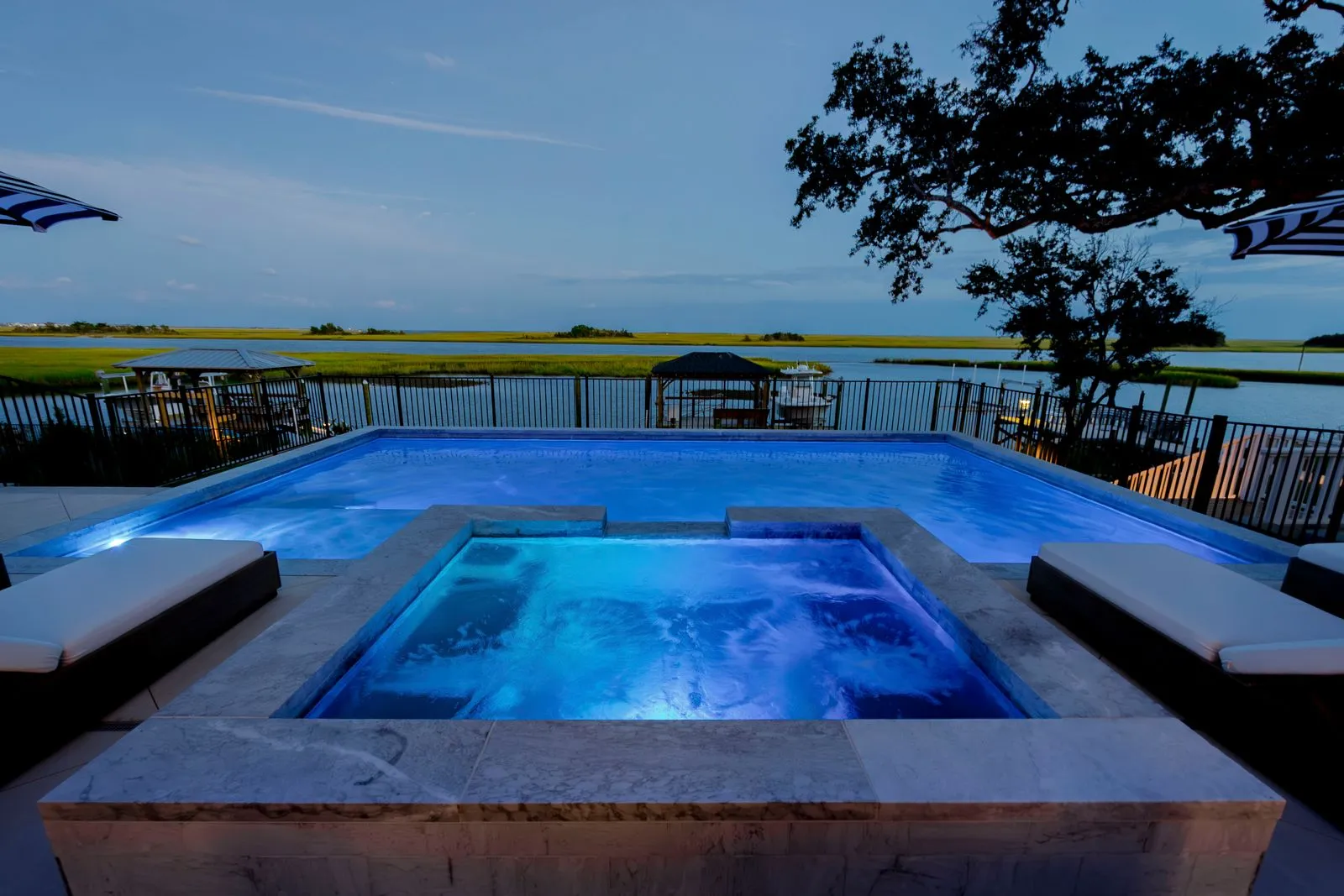 Waterfront Place Custom Pool in Hampstead, NC