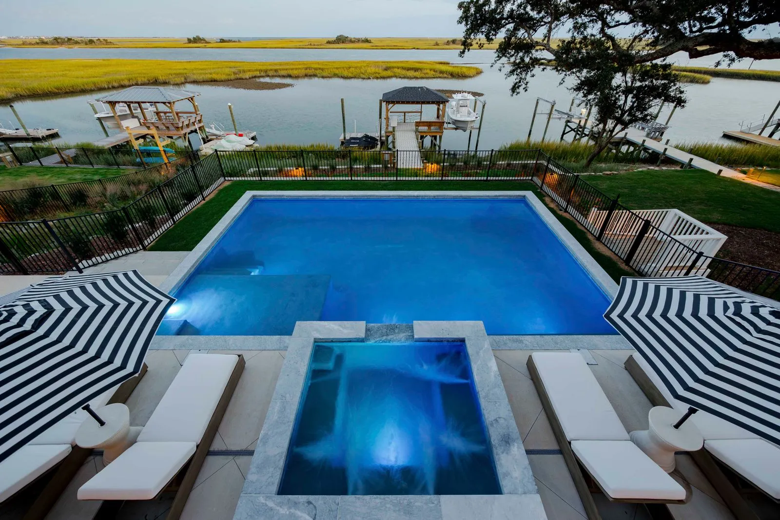 Waterfront Place Custom Pool in Hampstead, NC