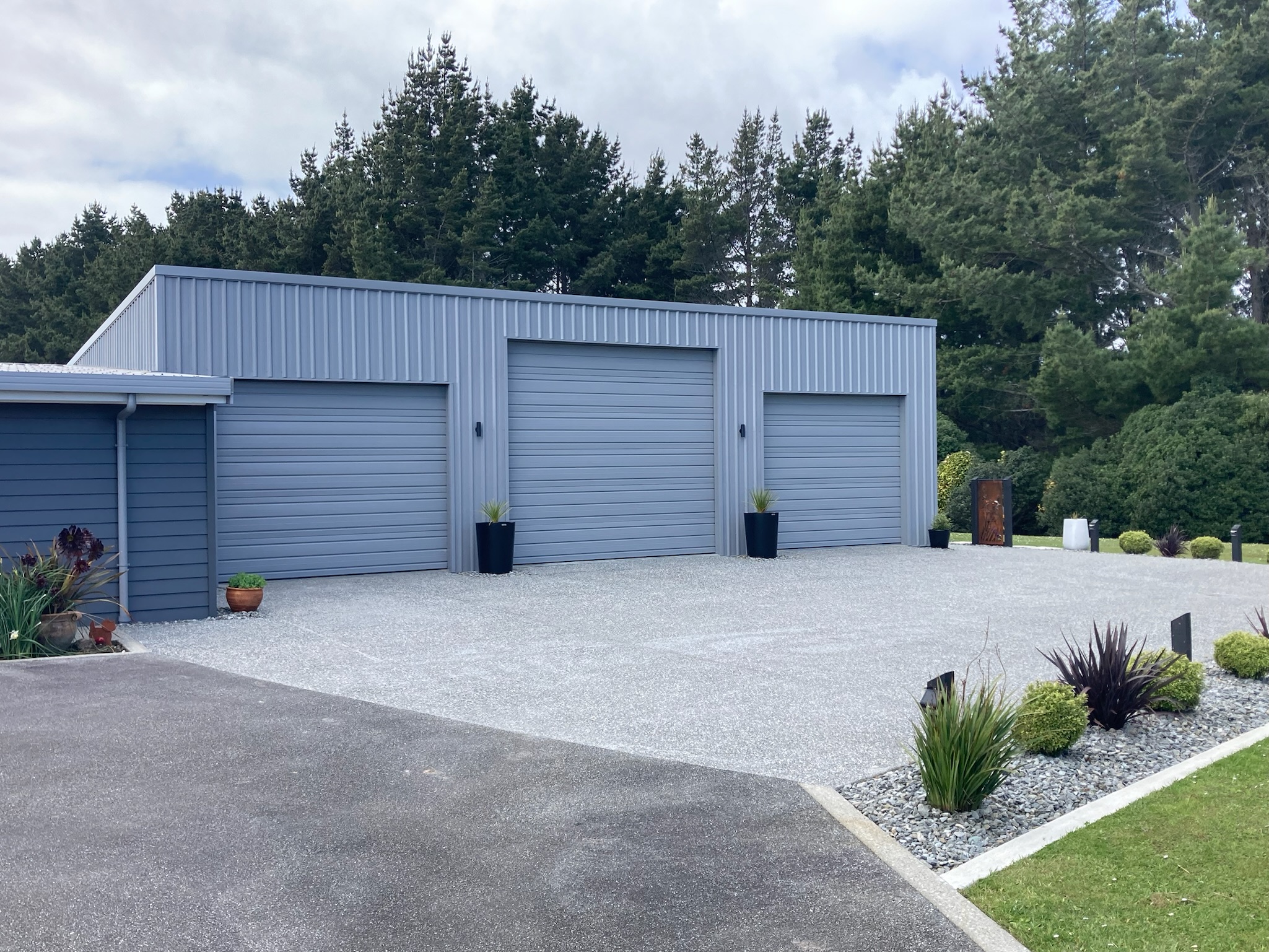 15m x 12m Skillion Garage - Waghorn Steel Building
