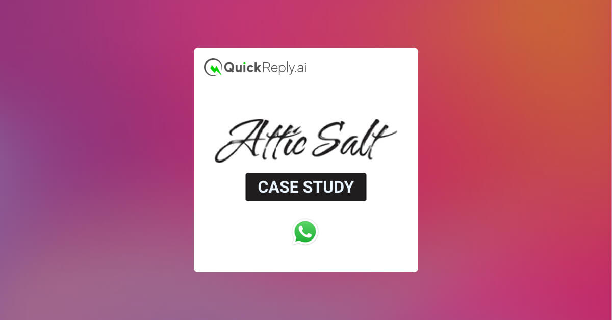 Attic Salt 2x Conversions on Cart Recovery - QuickReply.ai Case Study
