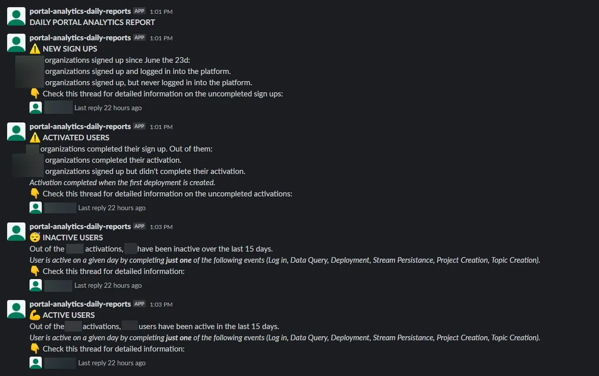 Automating analytics with a stream processing platform