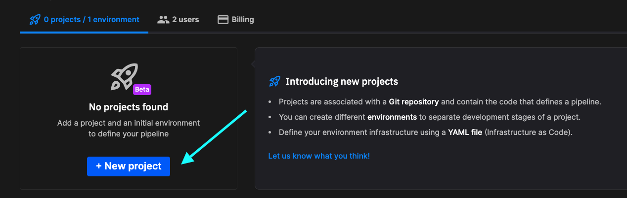 How to create a project from a template in Quix