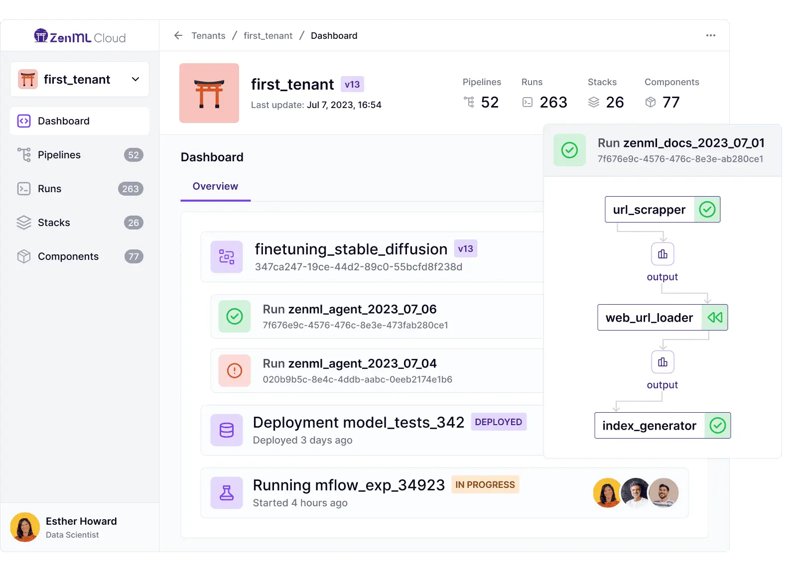 ZenML - MLOps Framework Features