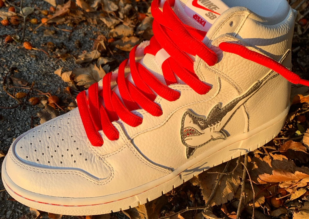 The Oski x Nike SB Dunk Great White Shark Returns In White - Sneaker News