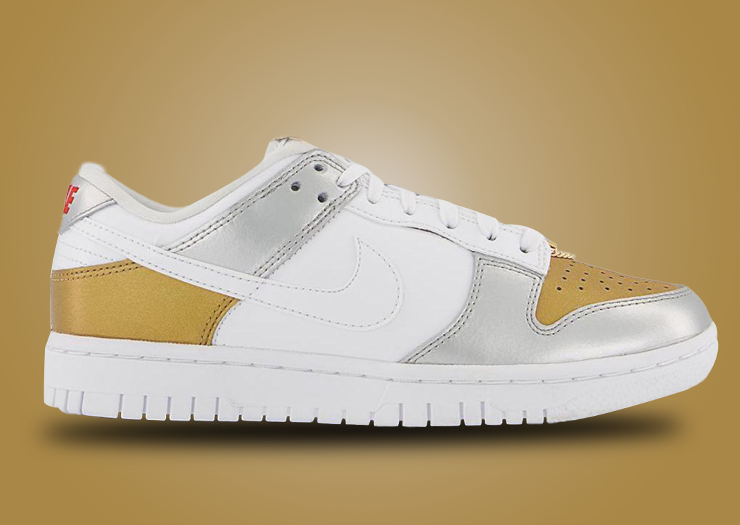 Silver And Gold Comes To The Women's Nike Dunk Low - Sneaker News