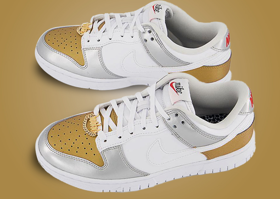 Silver And Gold Comes To The Women's Nike Dunk Low - Sneaker News