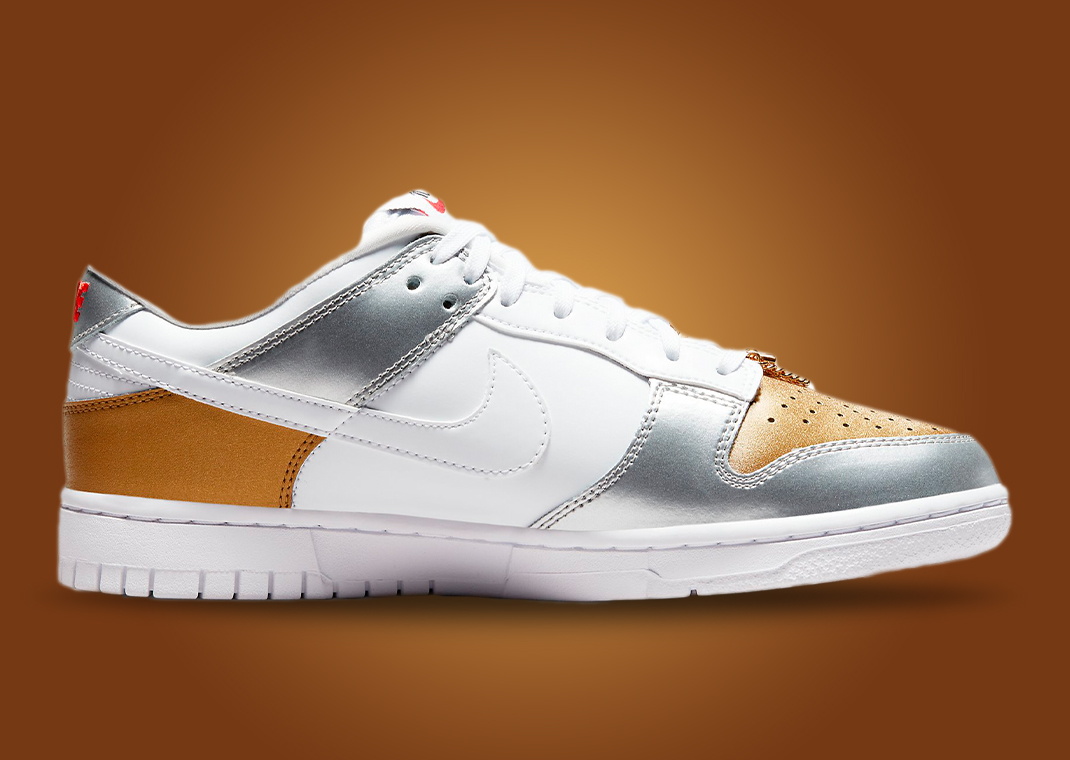 Silver And Gold Comes To The Women's Nike Dunk Low - Sneaker News