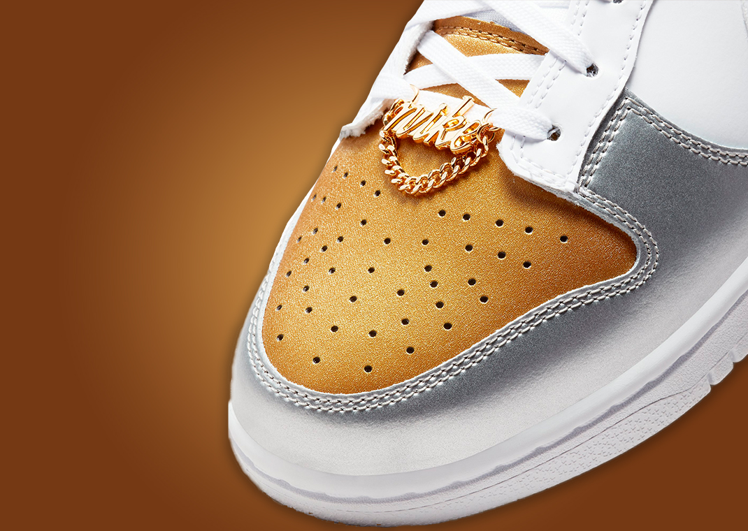 Silver And Gold Comes To The Women's Nike Dunk Low - Sneaker News