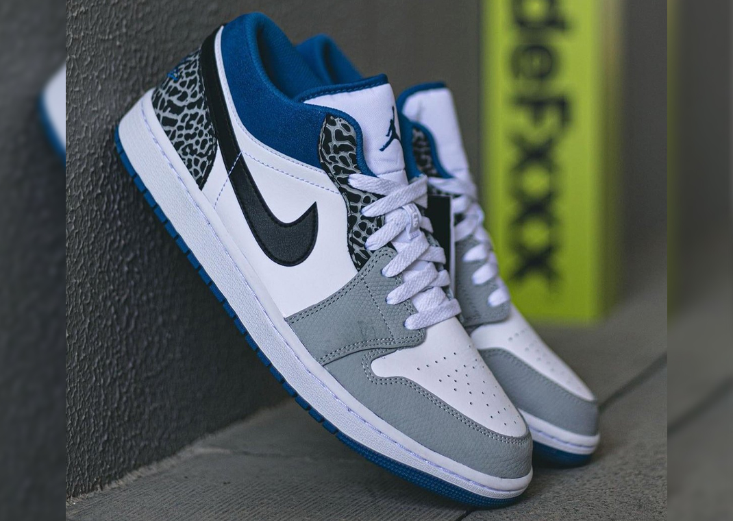 True Blue Accents This Air Jordan 1 Low - Sneaker News
