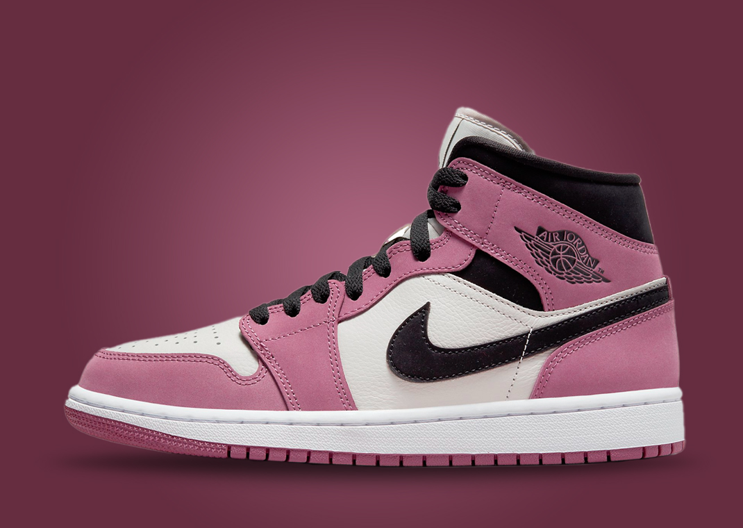 Berry Pink Covers This Air Jordan 1 Mid - Sneaker News