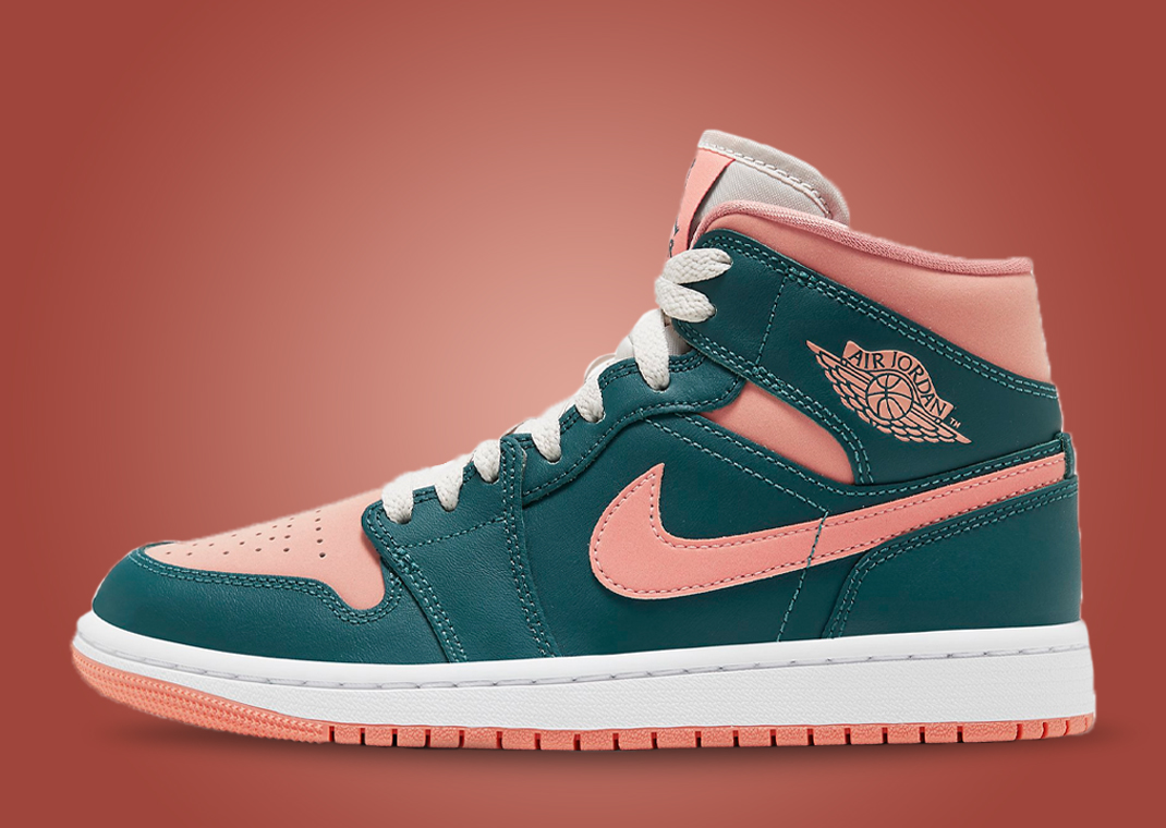 Women's Exclusive Teal And Salmon Jordan 1 Mid - Sneaker News