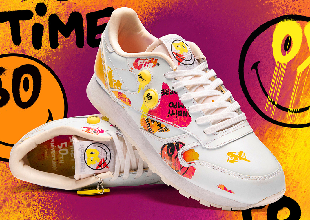 The Smiley’s 50th Anniversary Is Celebrated On This Reebok Classic ...