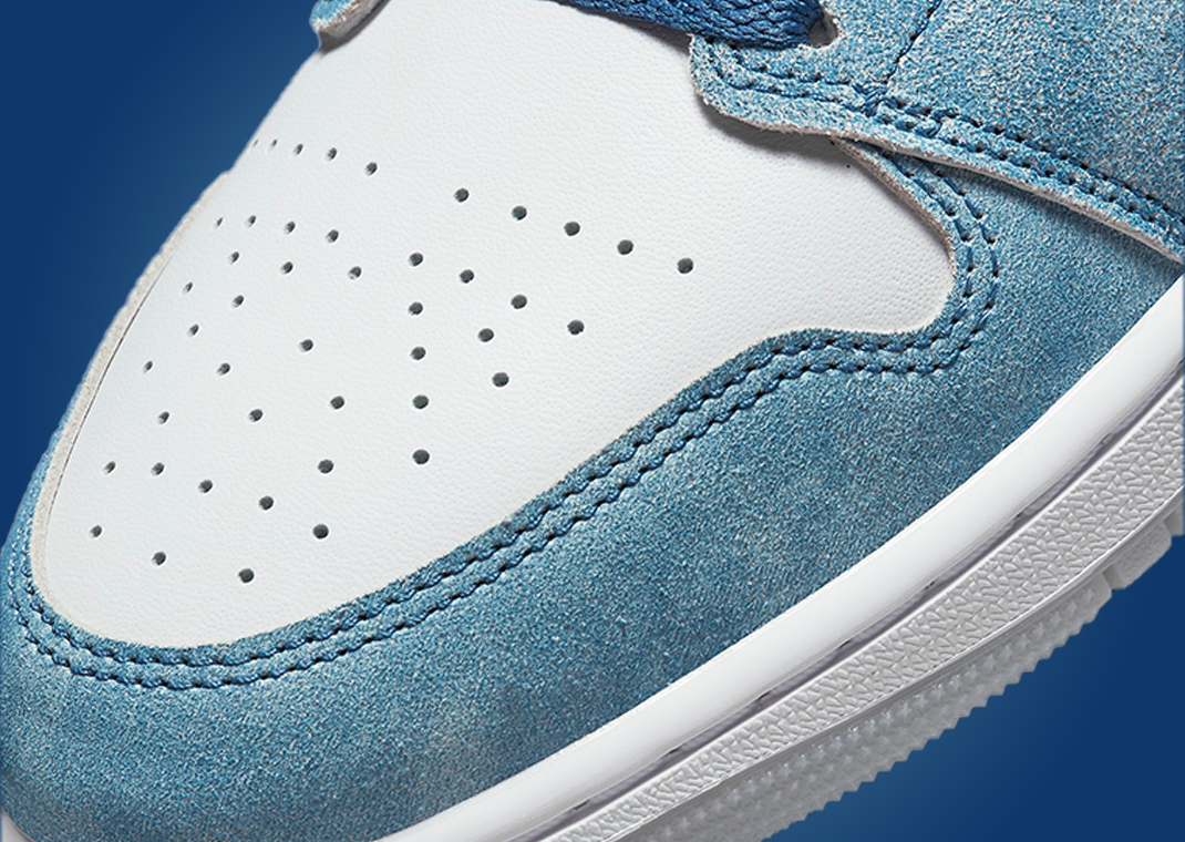 This Air Jordan 1 Mid Gets Accented In French Blue - Sneaker News