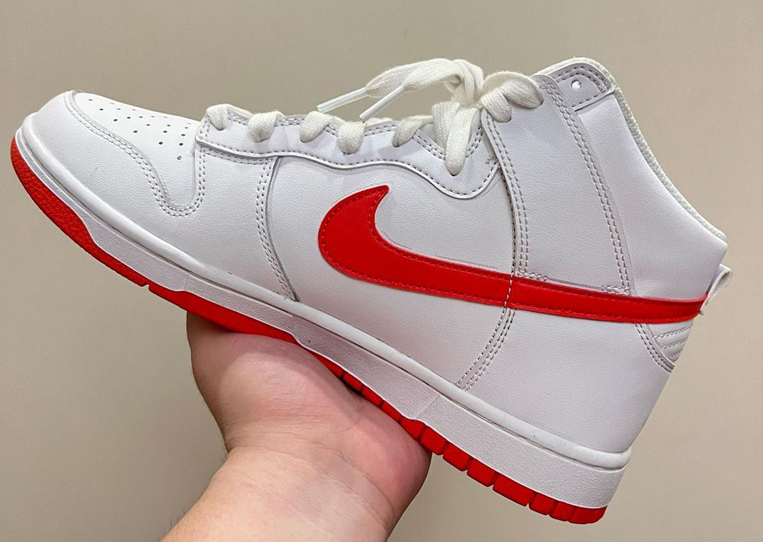 Official Look At The Nike Dunk High White Picante Red - Sneaker News