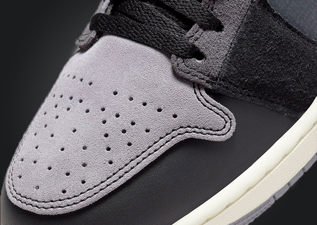 The Air Jordan 1 Mid Inside Out Appears In Black - Sneaker News