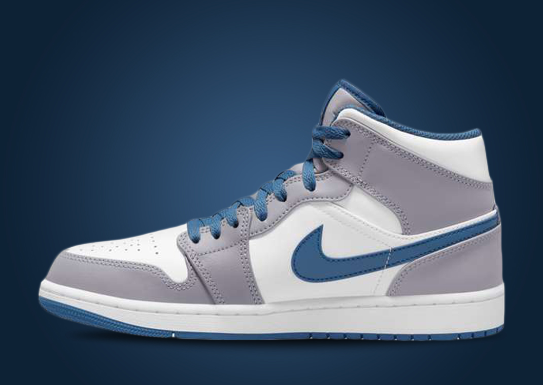 Keep It Clean With The Air Jordan 1 Mid True Blue - Sneaker News