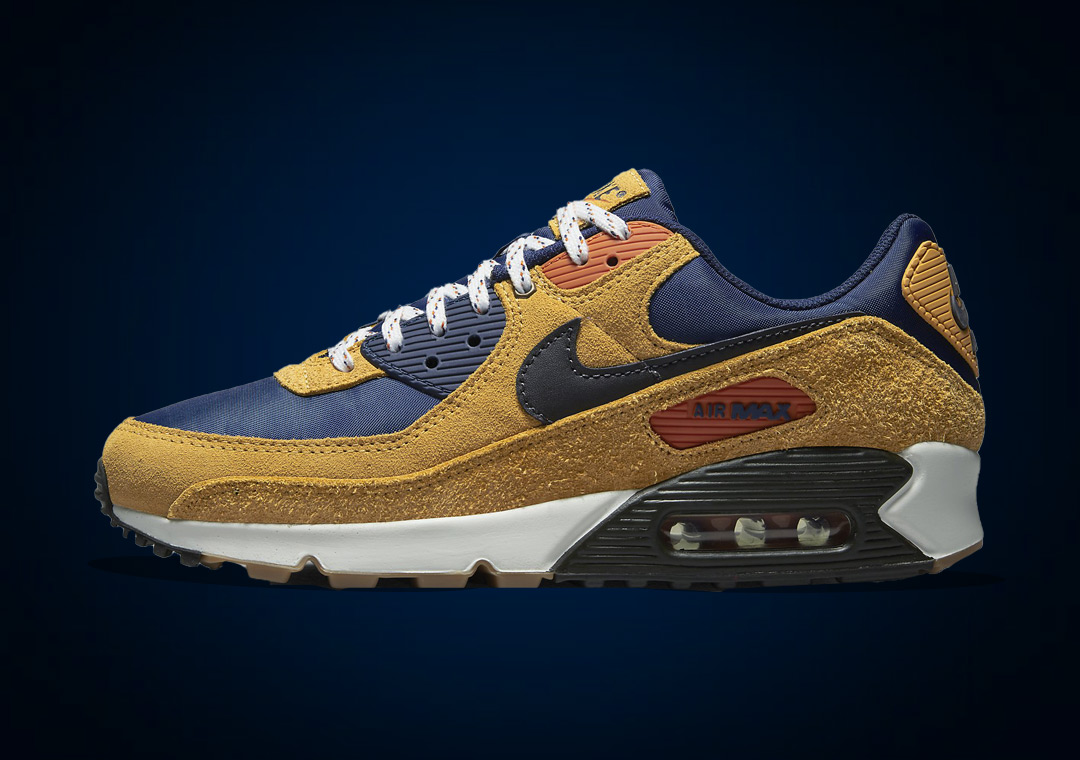 Nylon And Suede Collide On The Nike Air Max 90 Bucktan Team Navy ...