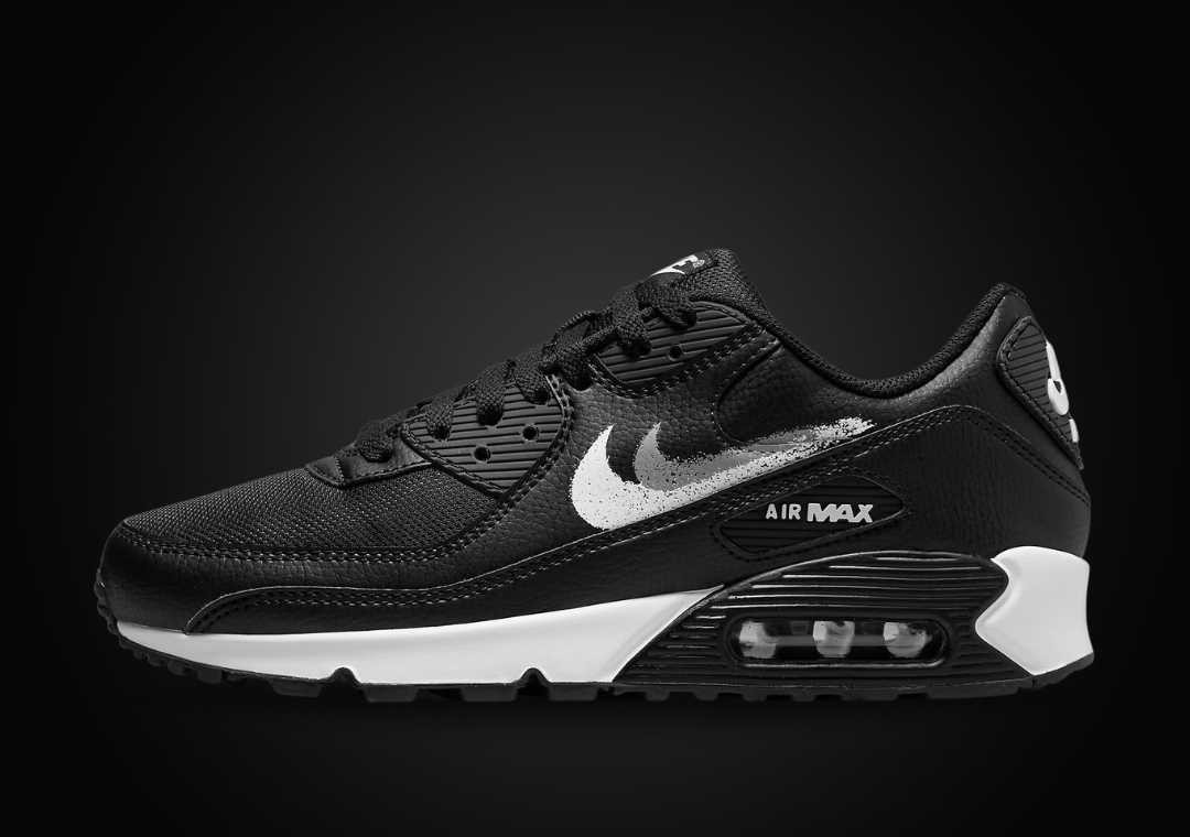 This Nike Air Max 90 Comes With Spray Painted Nike Swooshes - Sneaker News