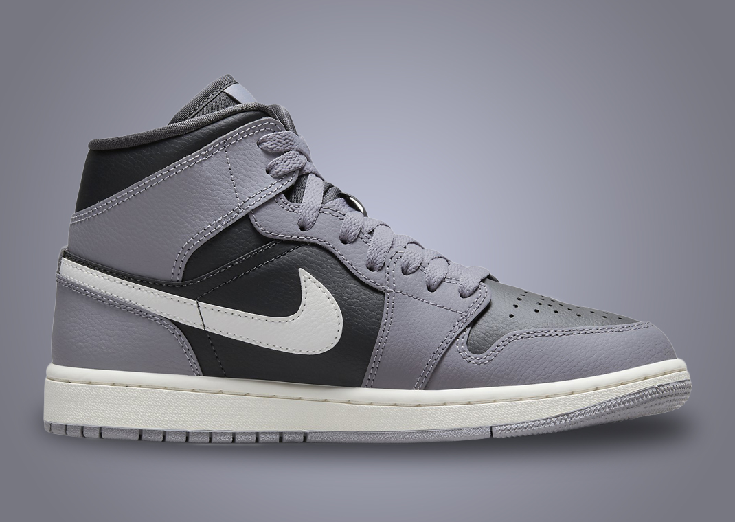 Cement Grey And Anthracite Take Over This Air Jordan 1 Mid - Sneaker News